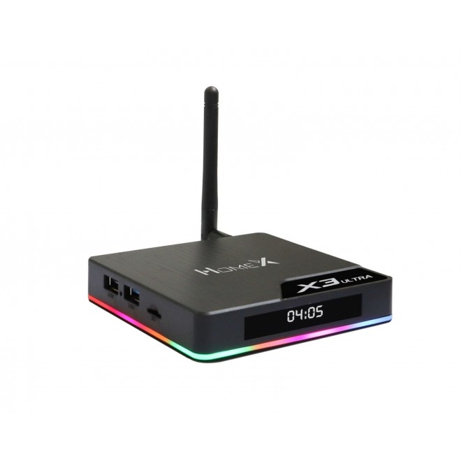 HomeX X3 Ultra Live Android TV WIFI Steaming BOX Black