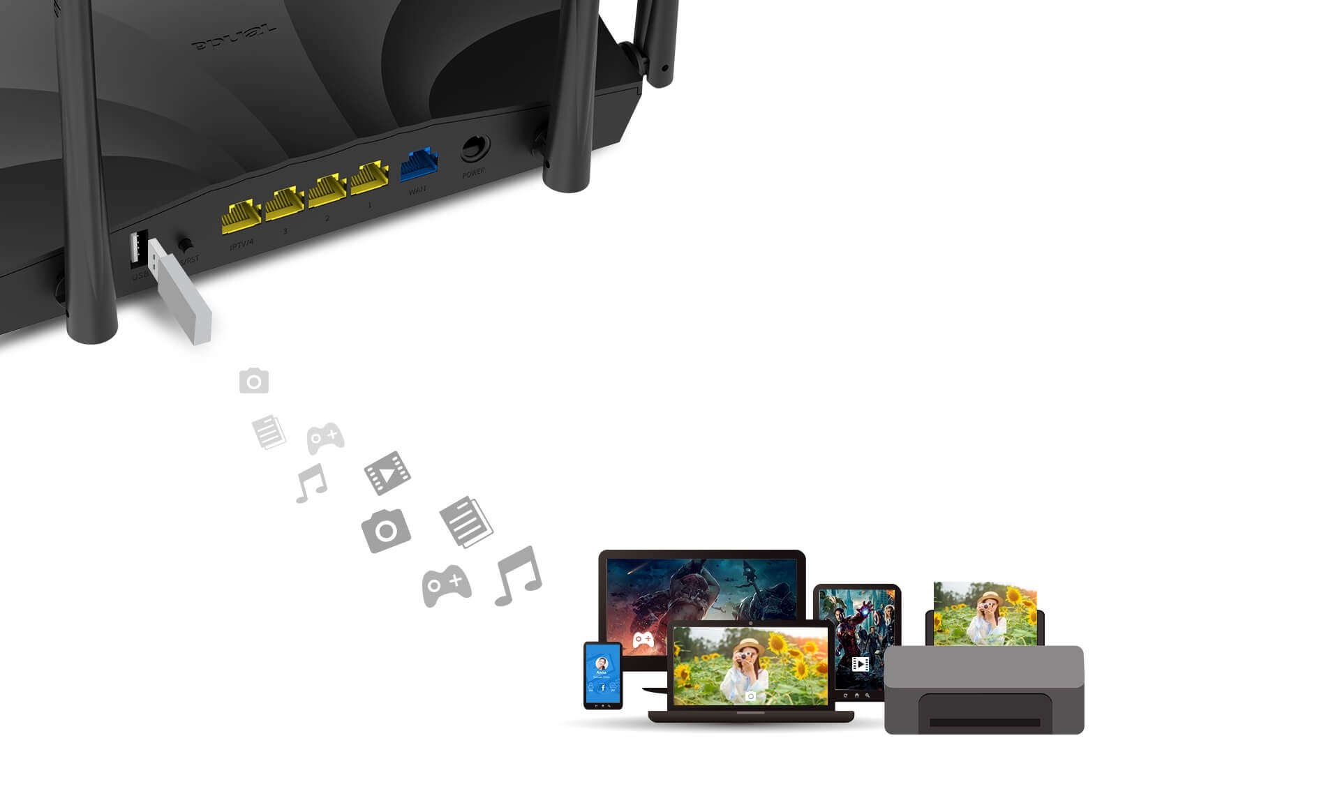Tenda AC19 AC2100 Dual Band Gigabit WiFi Router