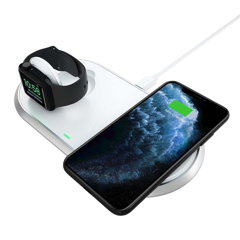 Choetech T317 2 in 1 Dual Wireless Charger Pad & Foldable Apple Watch ...