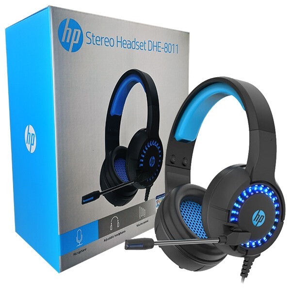 HP DHE-8011UM Stereo Gaming Headset- USB+3.5mm with LED