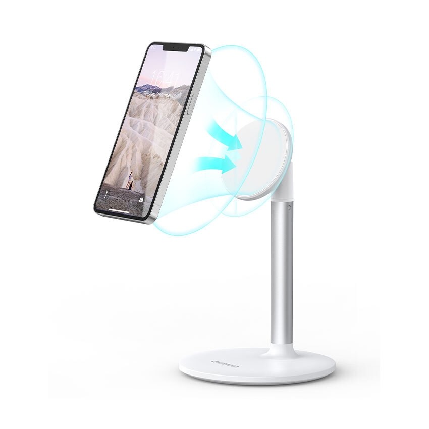 Choetech H048 Magsafe Adjustable Phone Stand White/Silver