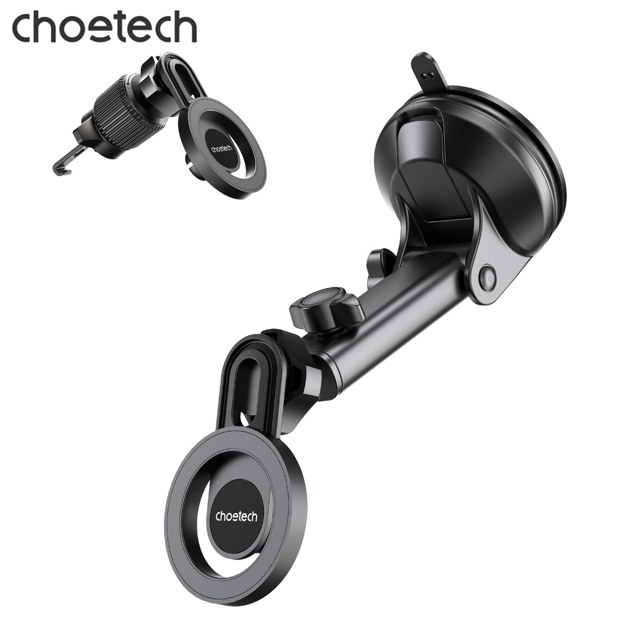 Choetech H01005 Magnetic Car Mount – 360° Rotation, Telescopic Arm, for ...