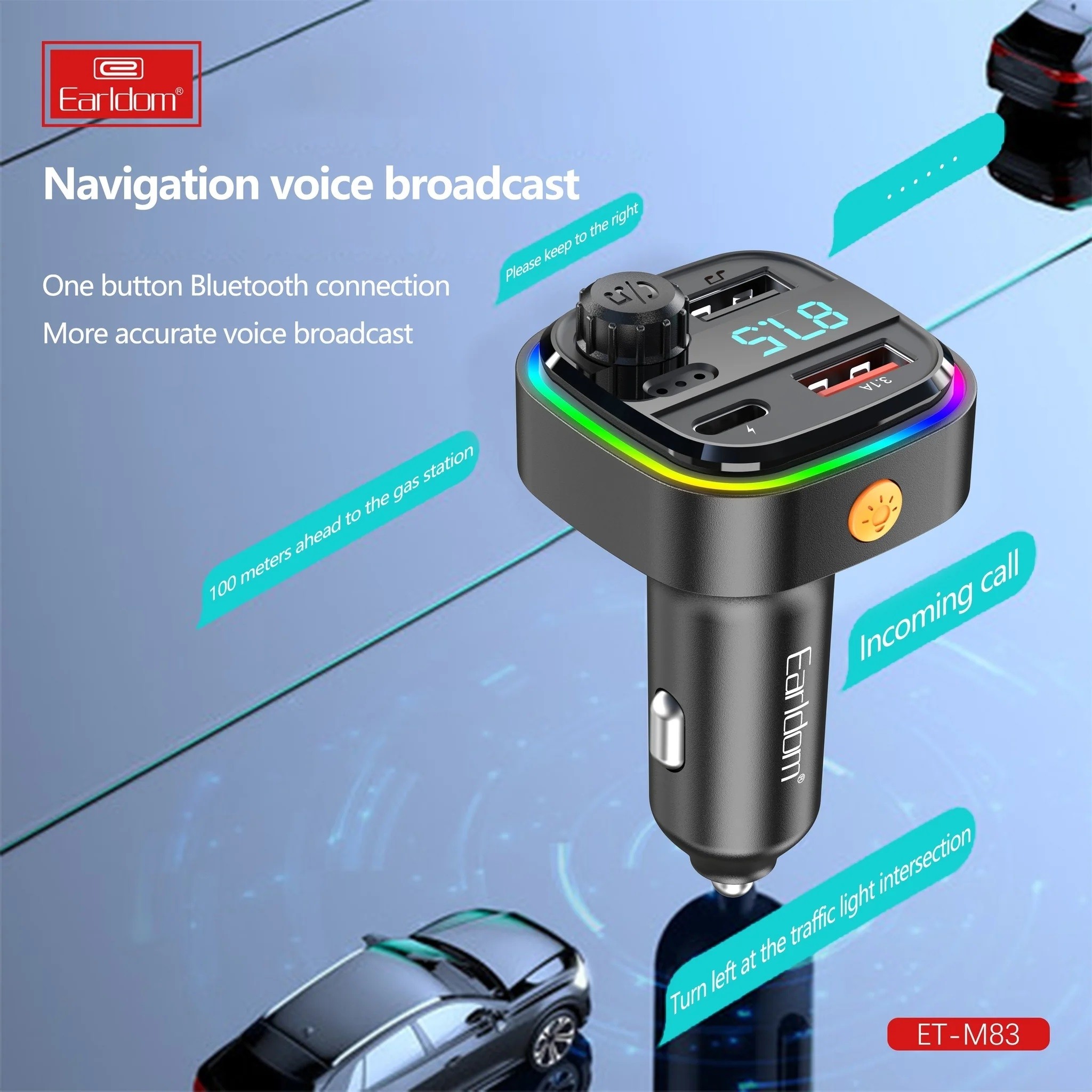 TEQ (Earldom) M83 Wireless Car Kit FM Transmitter