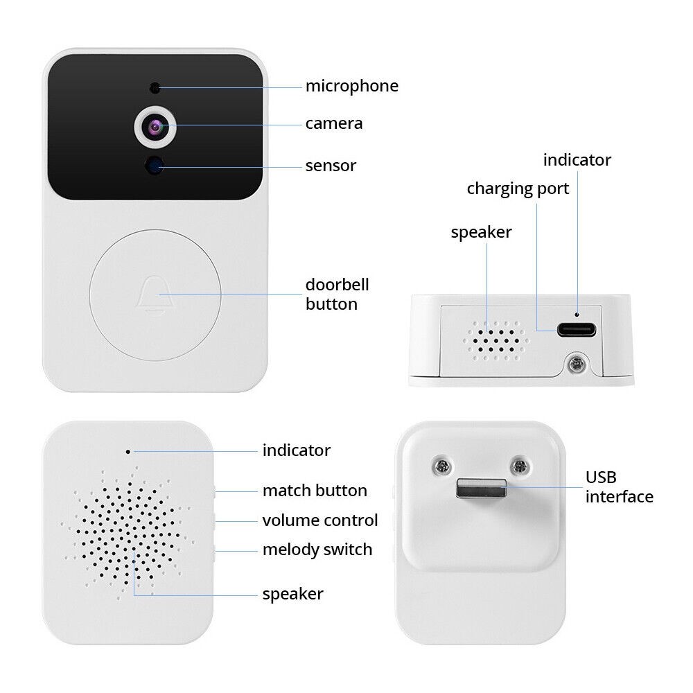 BDI-WF013 Wireless Video Door Bell WiFi Intercom R...